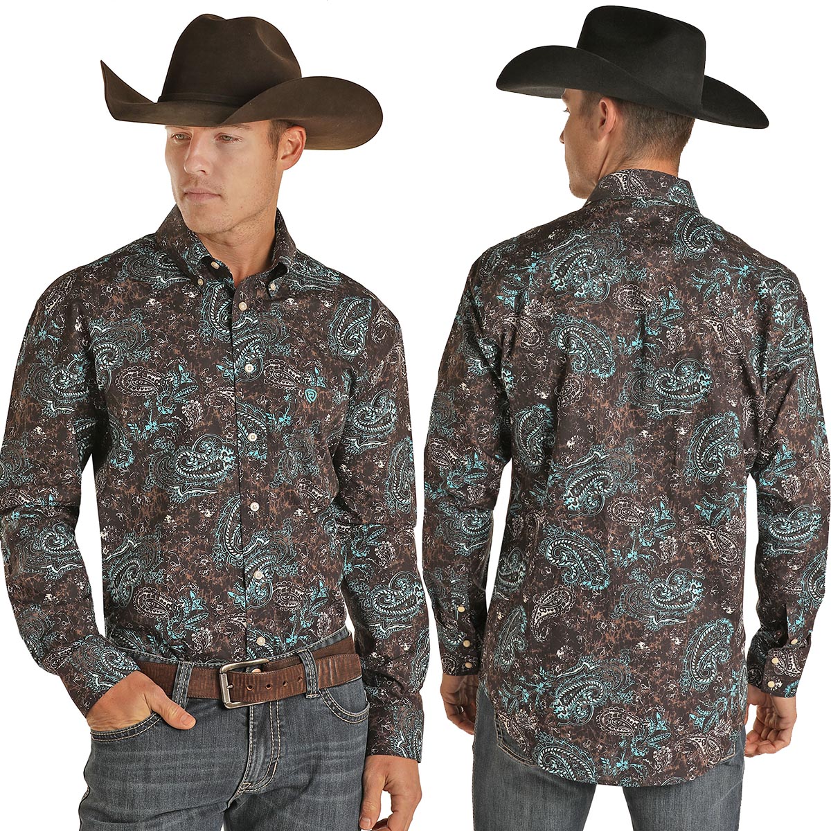 Rock & Roll Cowboy Paisley Print Skjorte - Westernbutikken.no