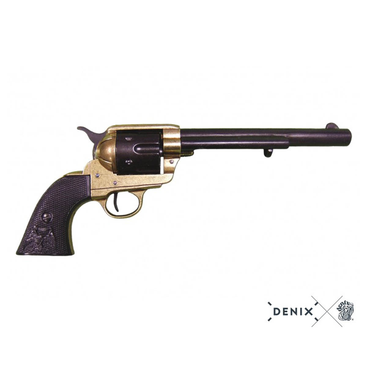 Colt Peacemaker cal. 45 revolver - Sort/Messing - Westernbutikken.no
